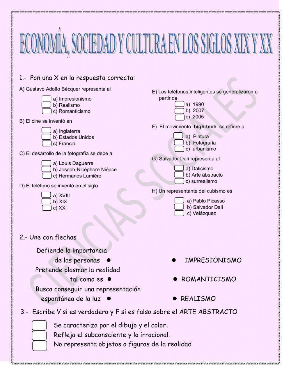 Economía, socie… | Free Interactive Worksheets | 215581