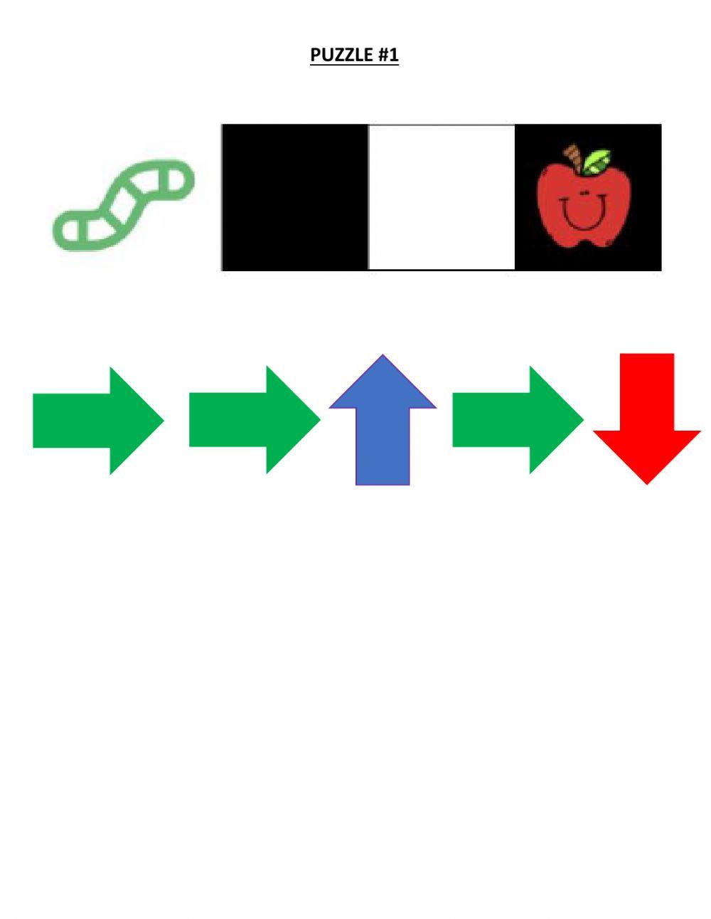N-Coding Puzzles 1 (Worm to Apple) online exercise for | Live Worksheets