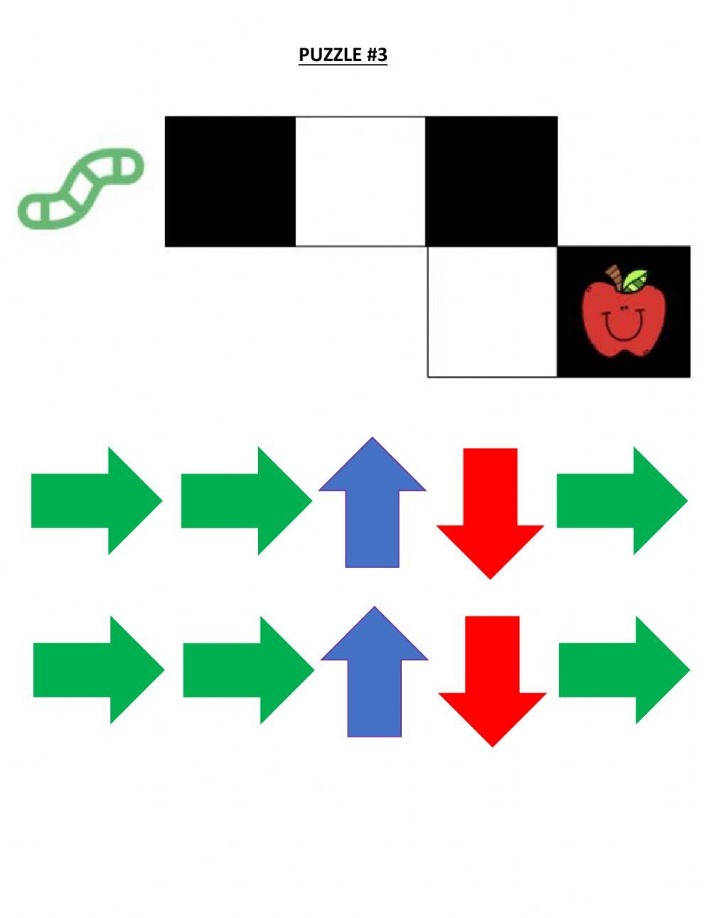 N-Coding Puzzles 1 (Worm to Apple) online exercise for | Live Worksheets