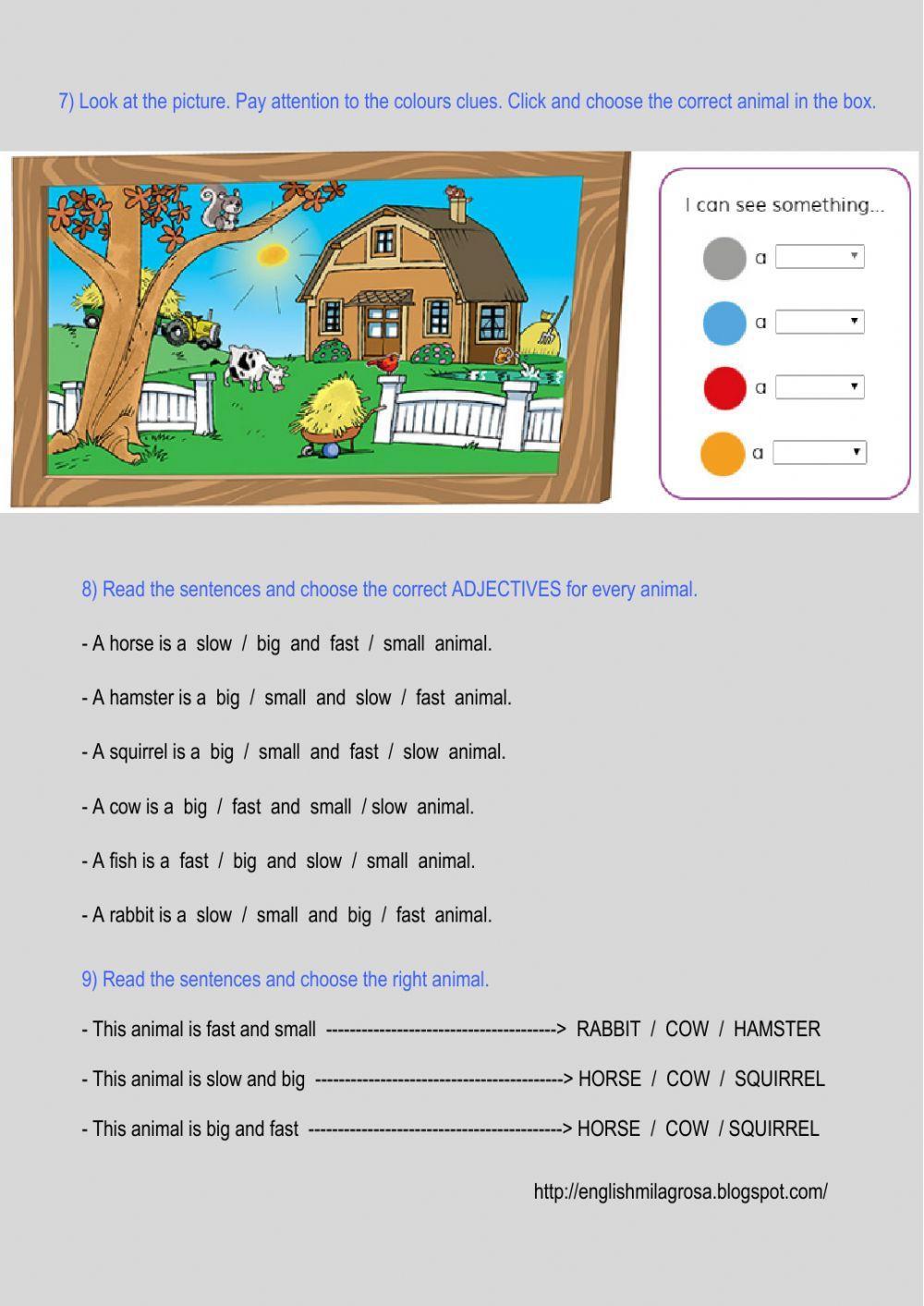 Animals worksheet online exercise | Live Worksheets
