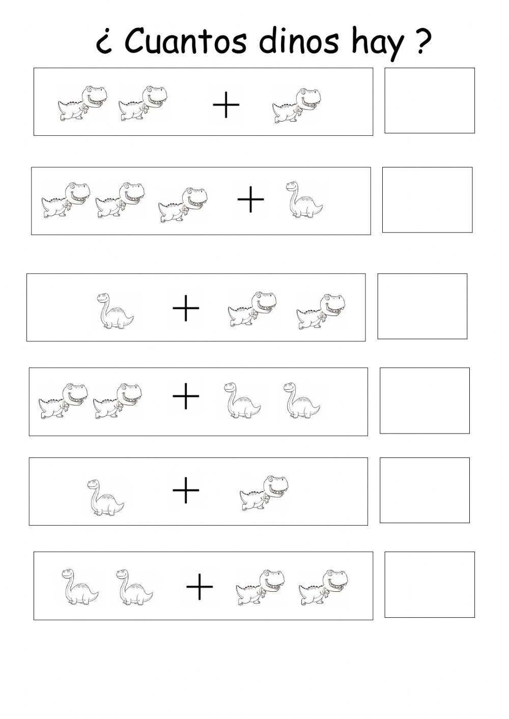 Iniciación a la suma interactive worksheet | Live Worksheets