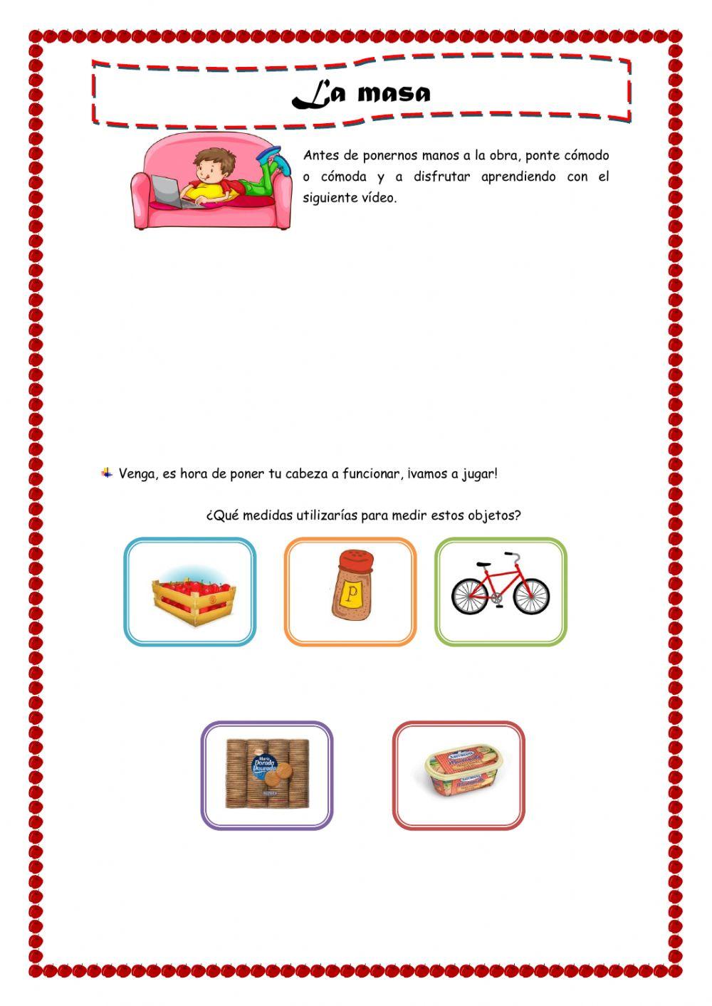 La masa activity | Live Worksheets