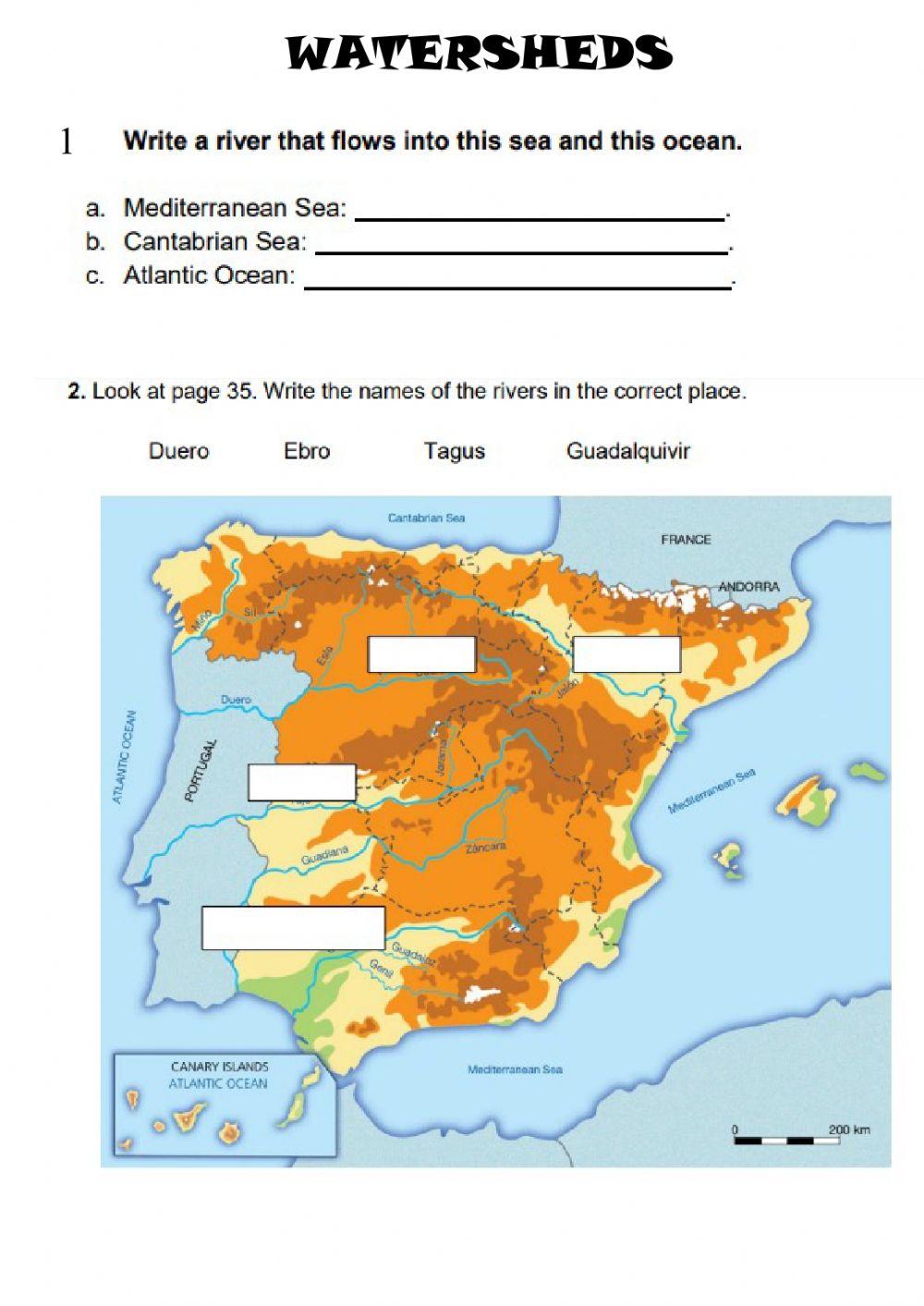 WATERSHEDS | Free Interactive Worksheets | 5716593
