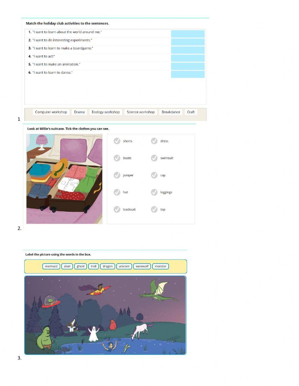 Project explore 1 Unit 5 online exercise for | Live Worksheets