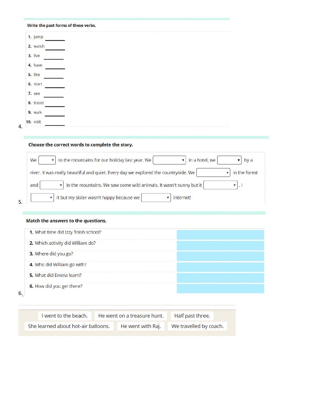 Project explore 1 Unit 5 online exercise for | Live Worksheets