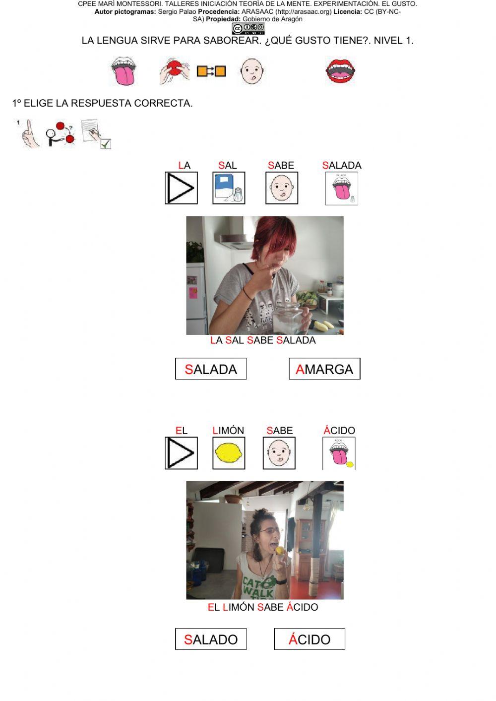 ¿qué gusto tiene? 2 worksheet | Live Worksheets