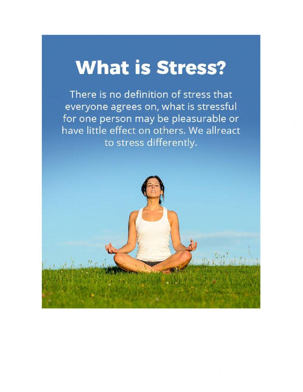 Stress worksheet | Live Worksheets