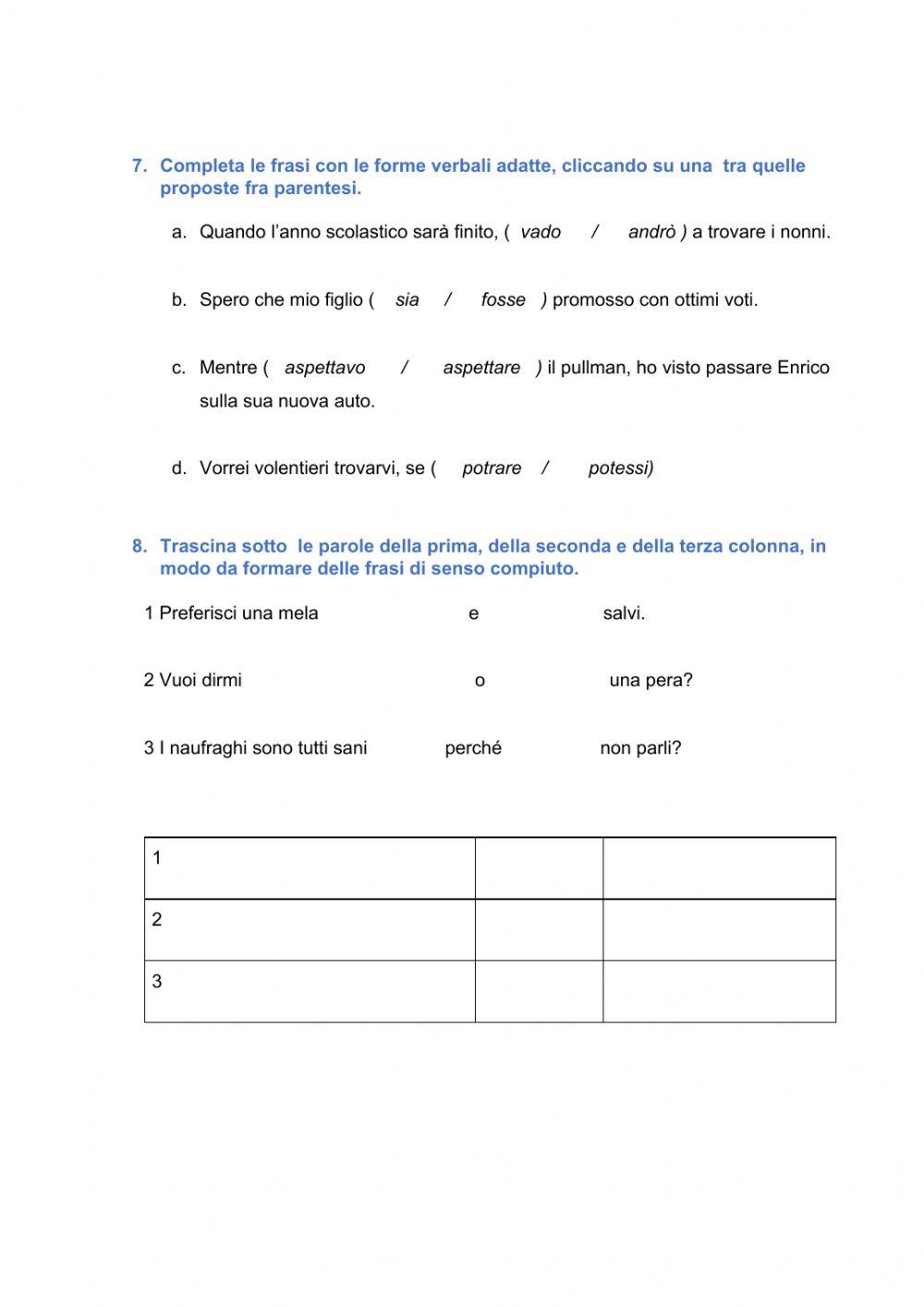 Prova finale rl facile worksheet | Live Worksheets
