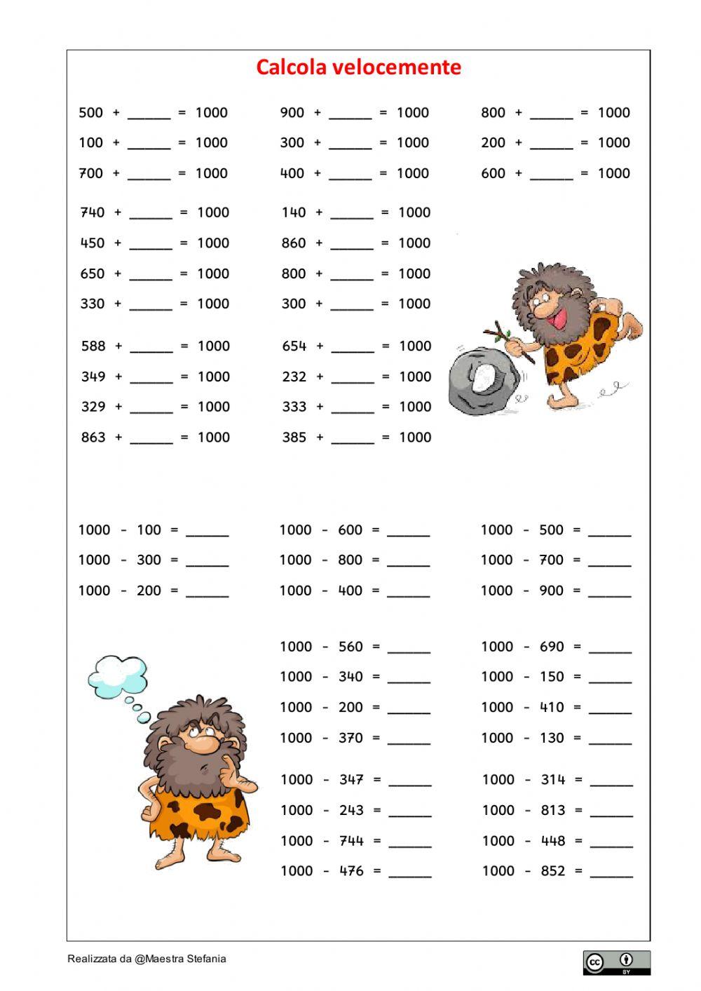 Formare il 1000 5 worksheet | Live Worksheets