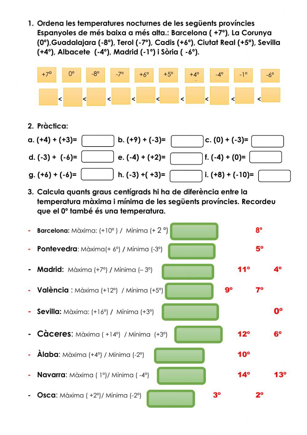 nombres positiu… | Free Interactive Worksheets | 5722604