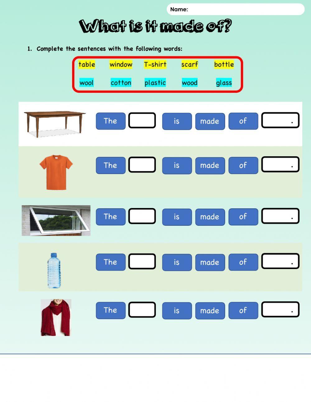 What is it made… | Free Interactive Worksheets | 221890