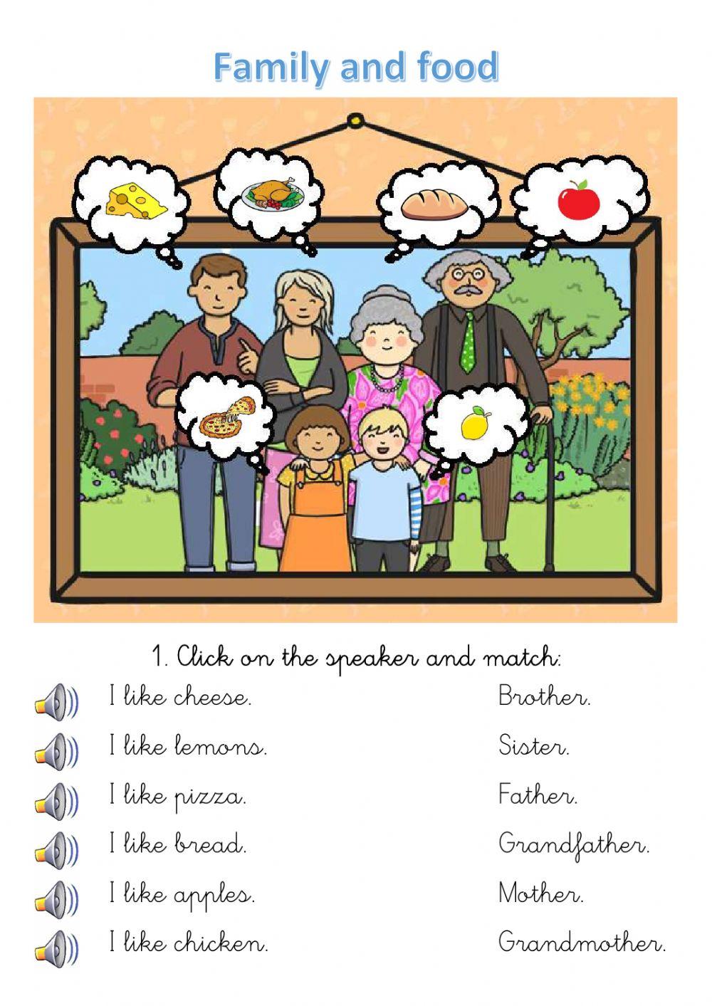 222347 | Family and food | JosemariaN | LiveWorksheets