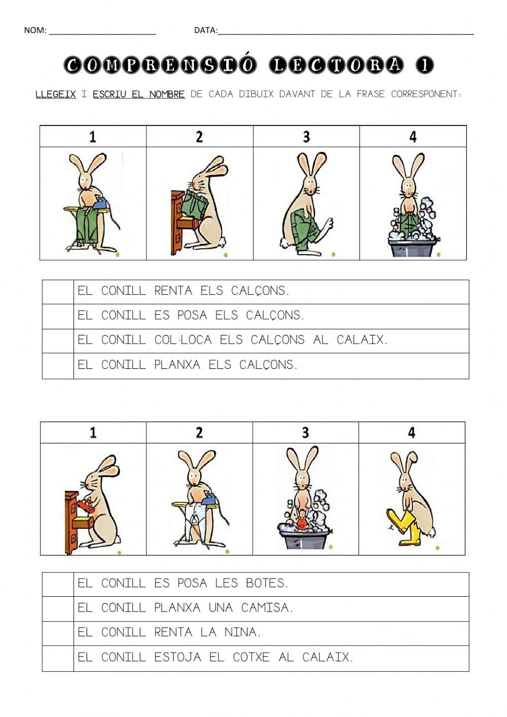 Comprensió Lect… | Free Interactive Worksheets | 222346