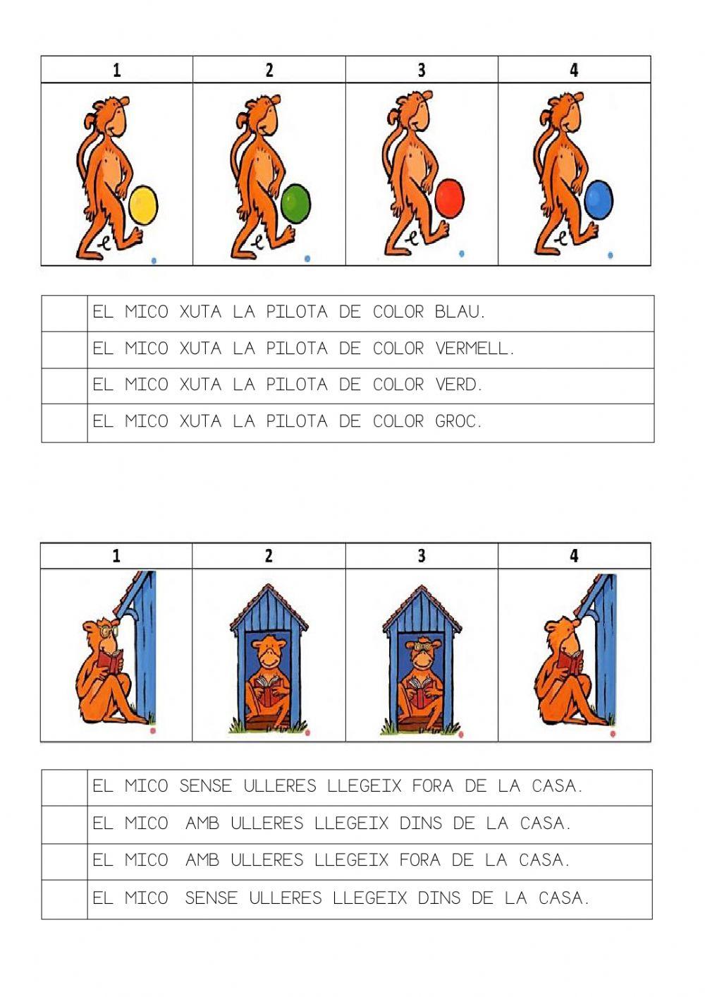 Comprensió Lect… | Free Interactive Worksheets | 222346