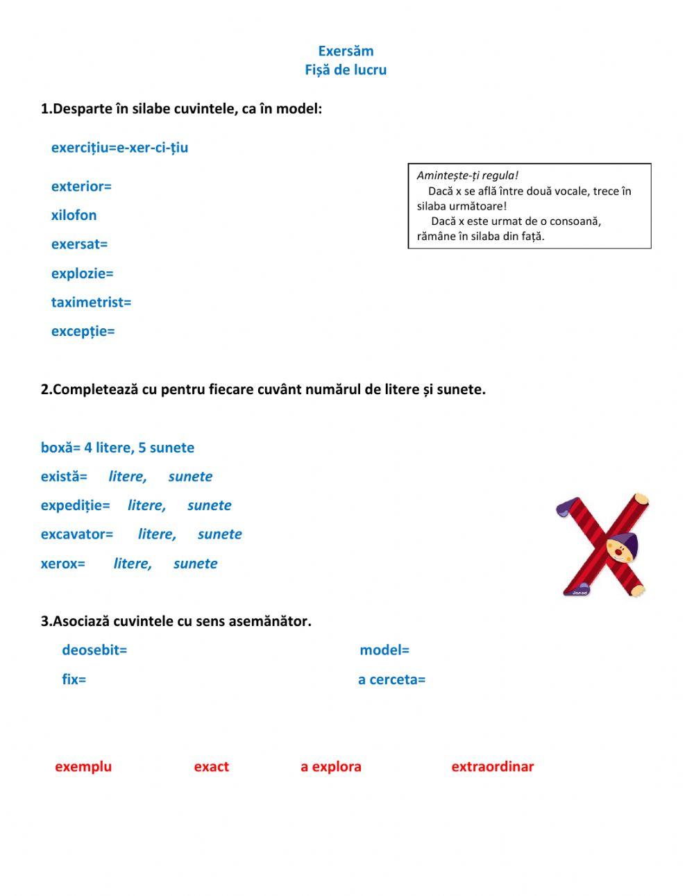 Exercitii de recapitulare worksheet | Live Worksheets