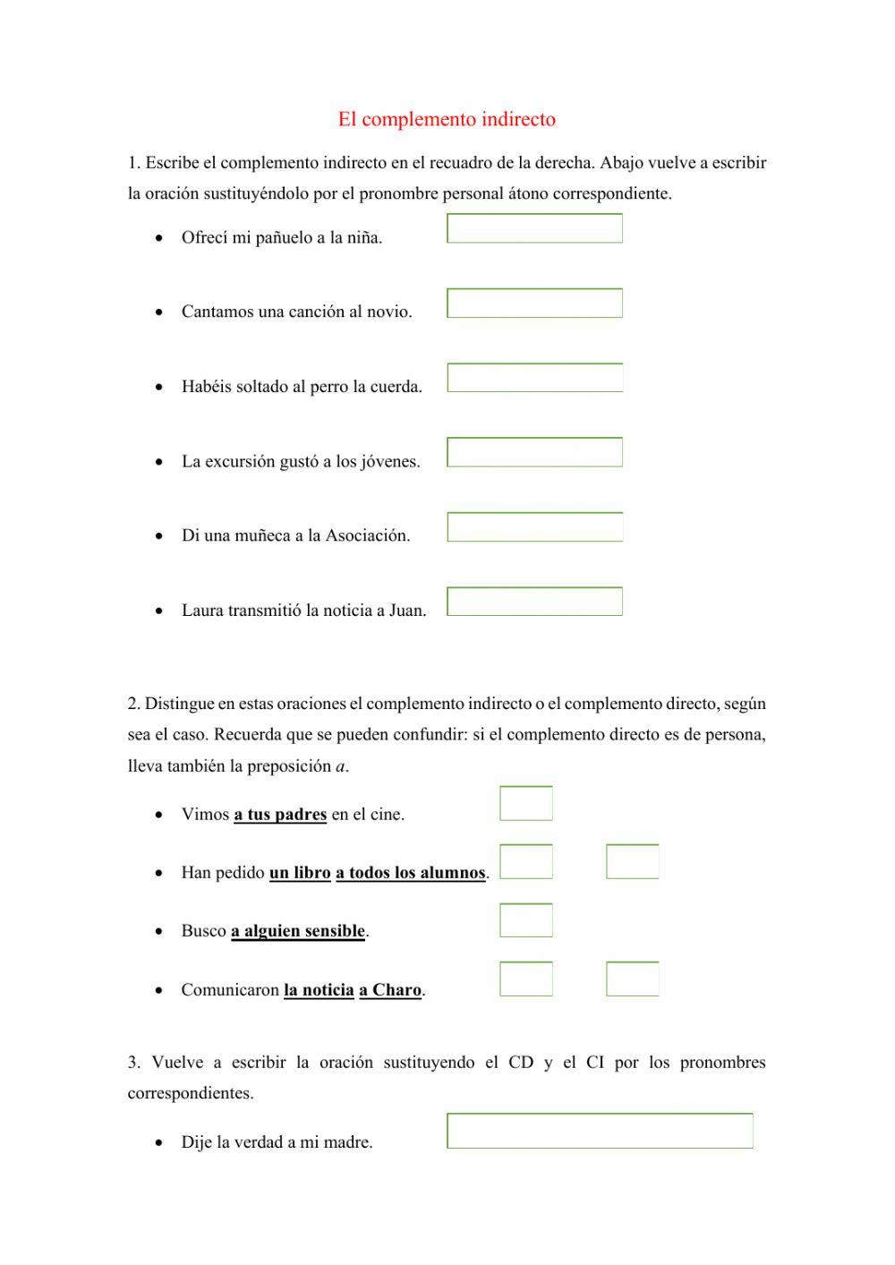 Complemento ind… | Free Interactive Worksheets | 5724529