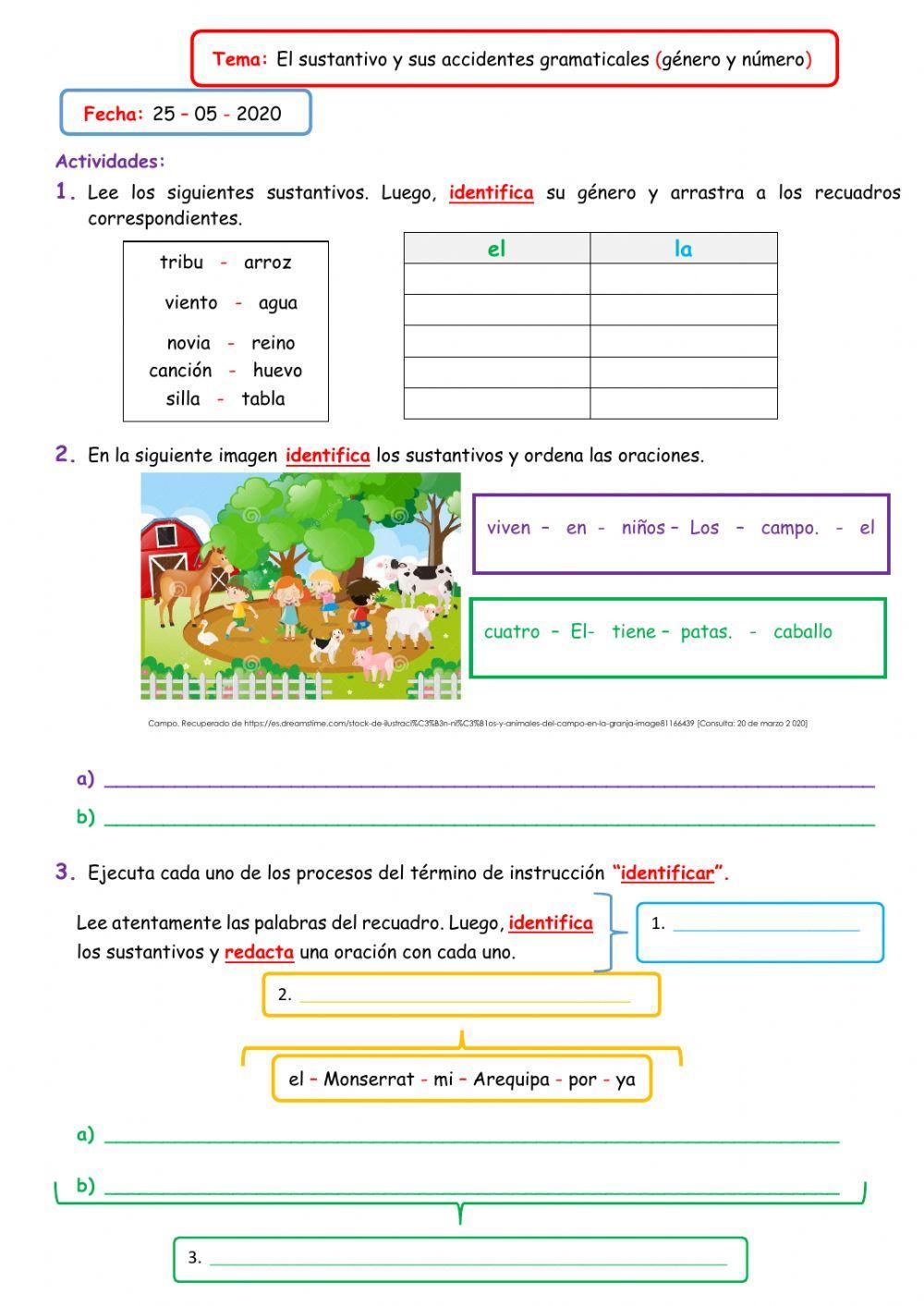 Practicamos worksheet | Live Worksheets