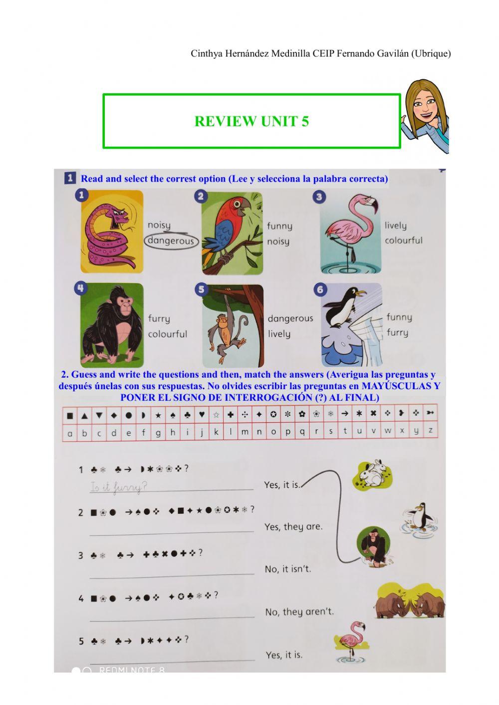 U5 worksheet review | CInthya Hernández Medinilla
