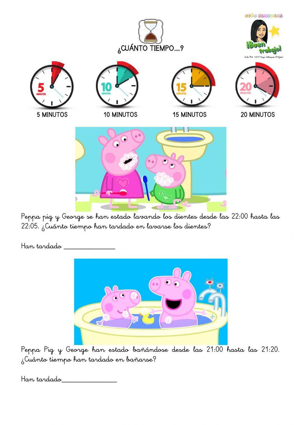 ¿Cuánto han tardado...? worksheet | Live Worksheets