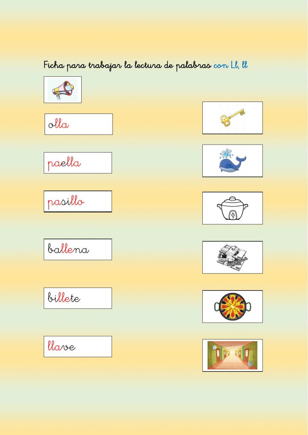 Letra ll | Free Interactive Worksheets | 223727