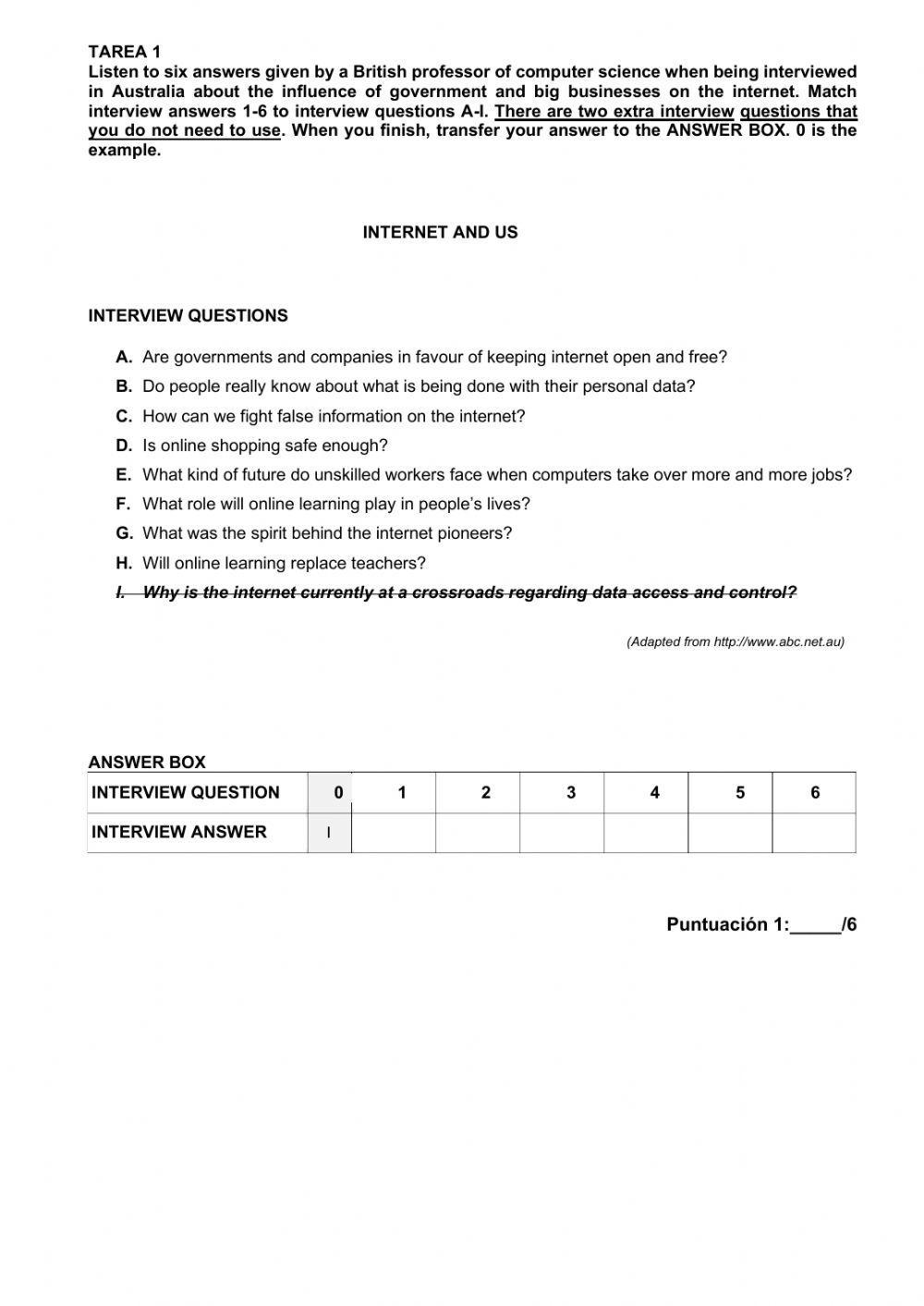CO SAMPLE EXAM worksheet | Live Worksheets