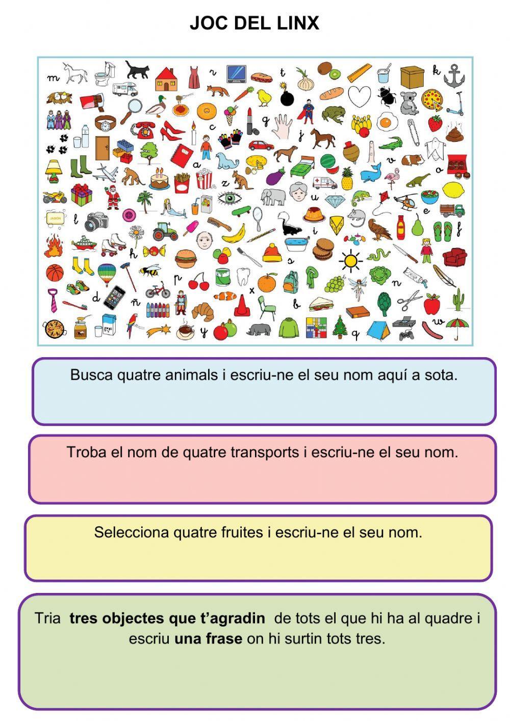 Joc del linx | Free Interactive Worksheets | 224251