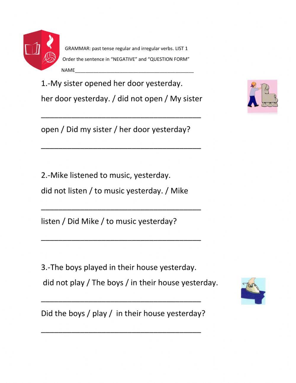 Order the sentences2 worksheet | Live Worksheets