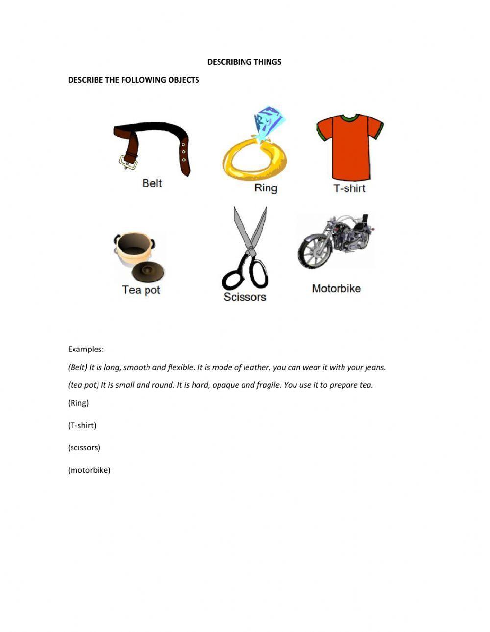 Describing Something