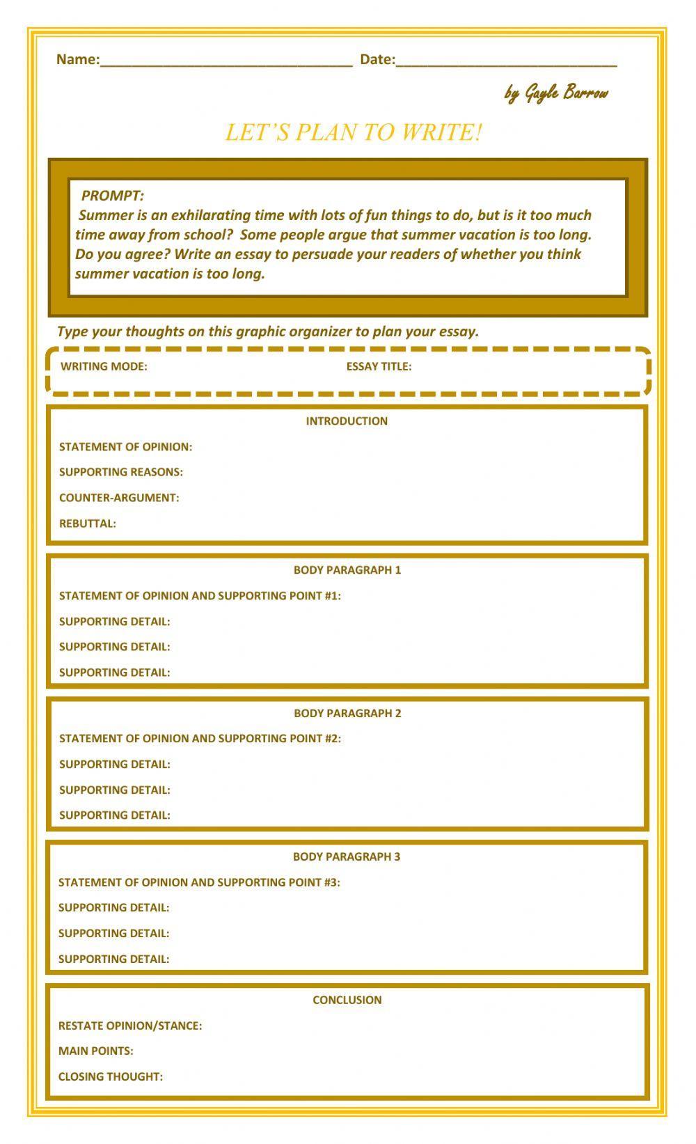 Persuasive Prom… | Free Interactive Worksheets | 224716