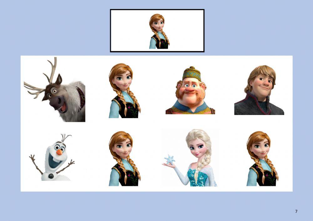 1 - FROZEN - elsa - 8x1 interactive worksheet | Live Worksheets