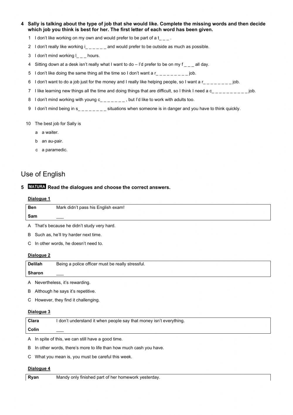 Grammar&vocab U5 test worksheet | Live Worksheets