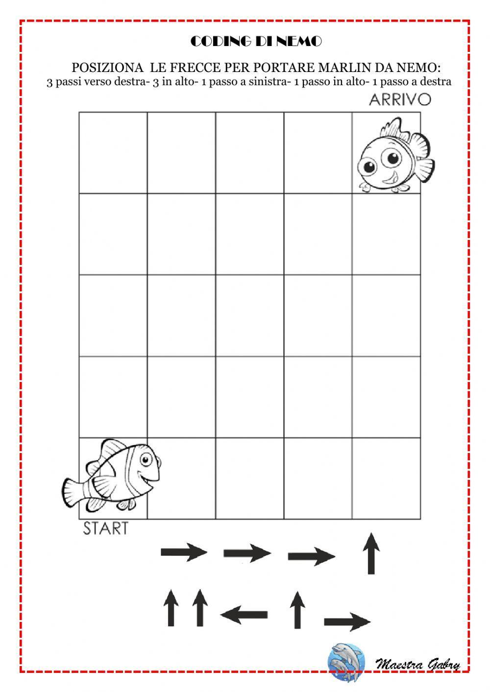Coding nemo | Free Interactive Worksheets | 224927