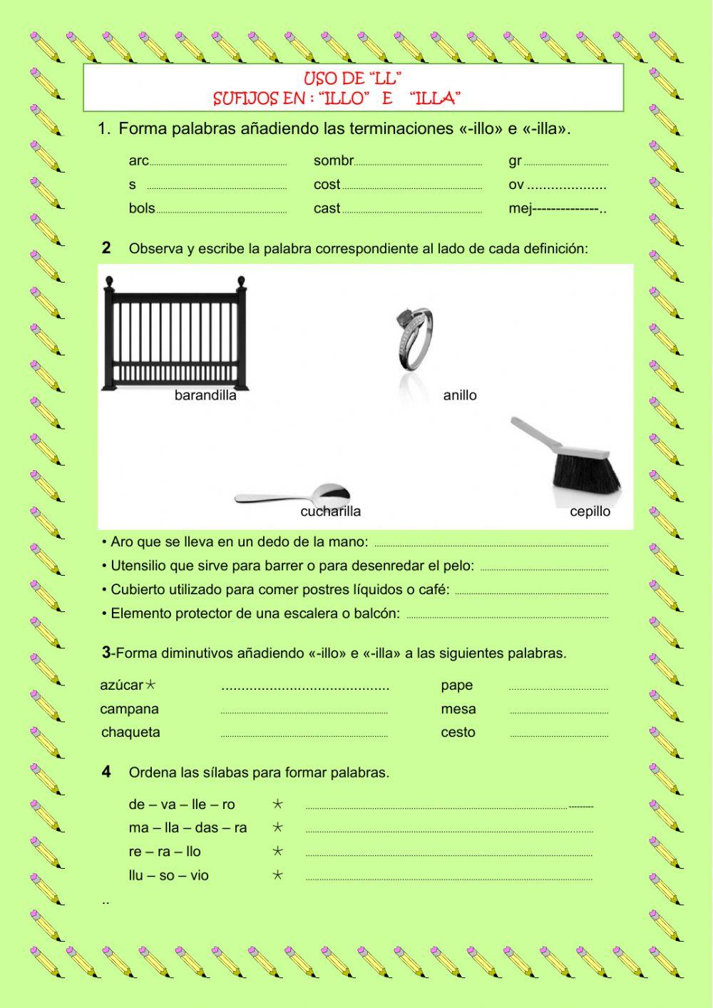 Sufijos interactive exercise | Live Worksheets