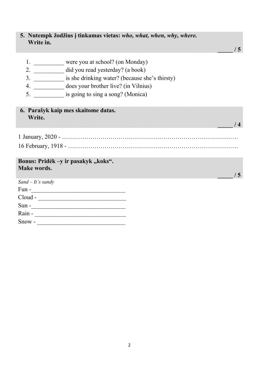 English 25-32 grade 4 worksheet | Live Worksheets