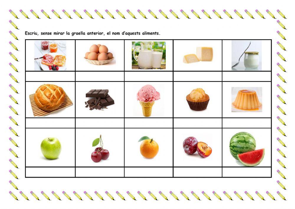 Aliments | Live Worksheets