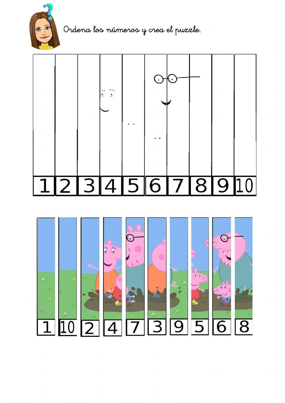 Puzzle numérico interactive worksheet | Live Worksheets
