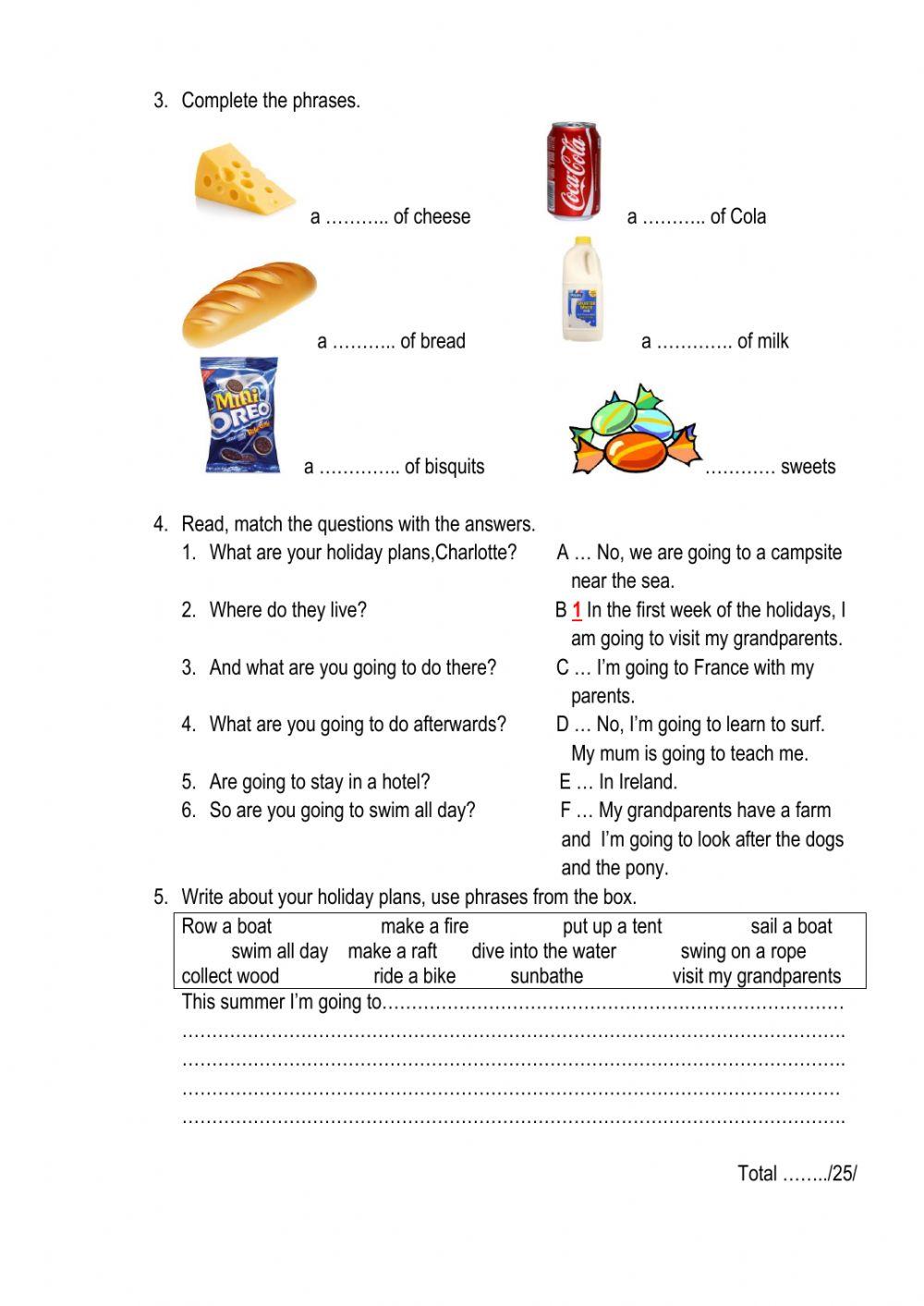 End of level test. Grade 5 227151 | Veronika Strikhar