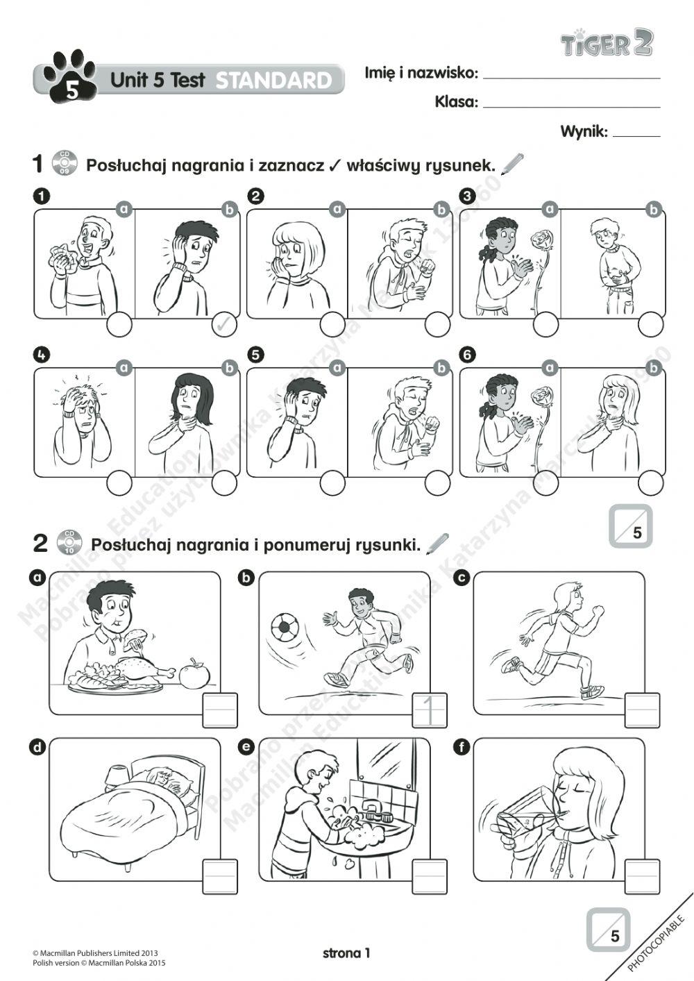 Tiger 2 test Un… | Free Interactive Worksheets | 5734271