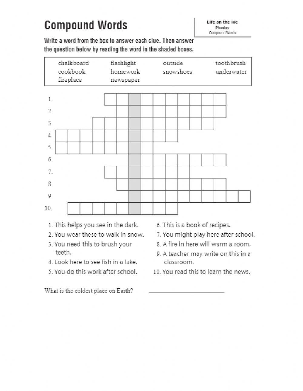 Compound Words Puzzle Online Exercise For Live Worksheets compound-words-puzzle-online-exercise-for-live-worksheets