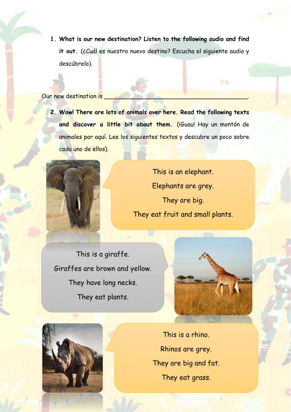 And, our new destination is... worksheet | Live Worksheets