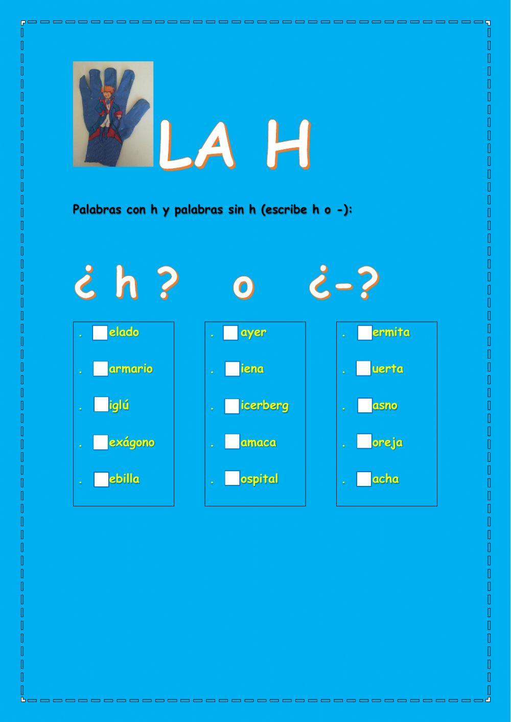 La H | LiveWorksheets | 229540