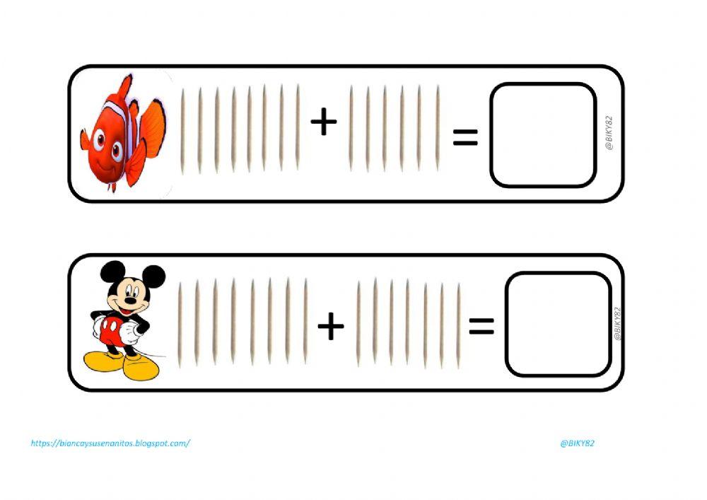 Suma con los pe… | Free Interactive Worksheets | 229825