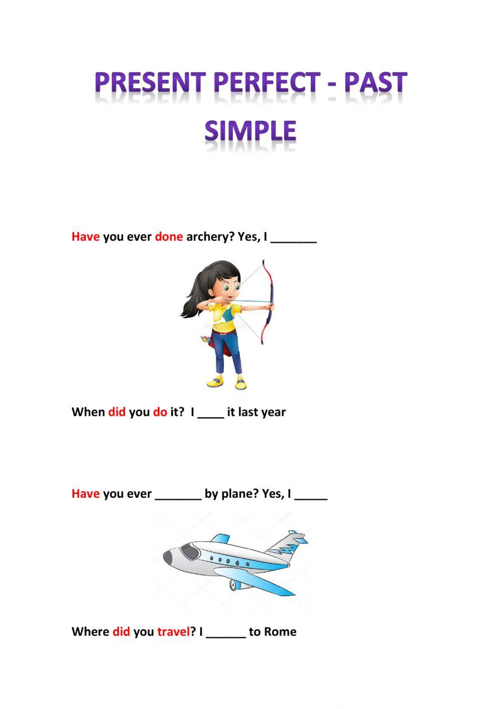 Present Perfect - Past Simple interactive worksheet | Live Worksheets