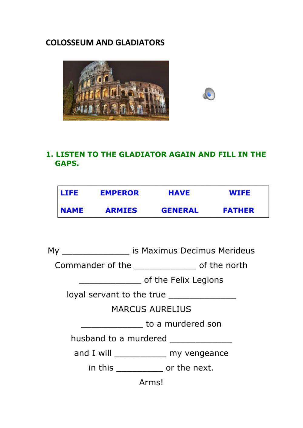 Colosseum 230021 | maialentxu | Live Worksheets
