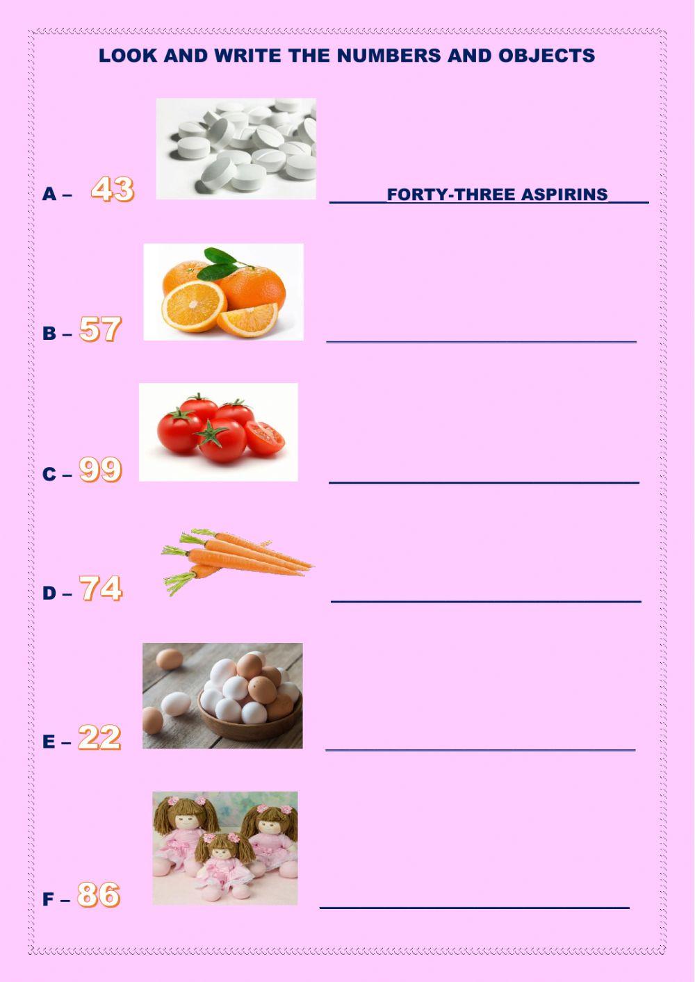 look-and-write-the-numbers-and-the-names-worksheet-live-worksheets