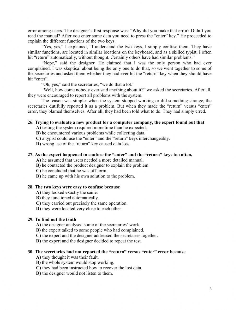 English State Exam Practice - TEST 22 MODULE 1&2 worksheet | Live ...