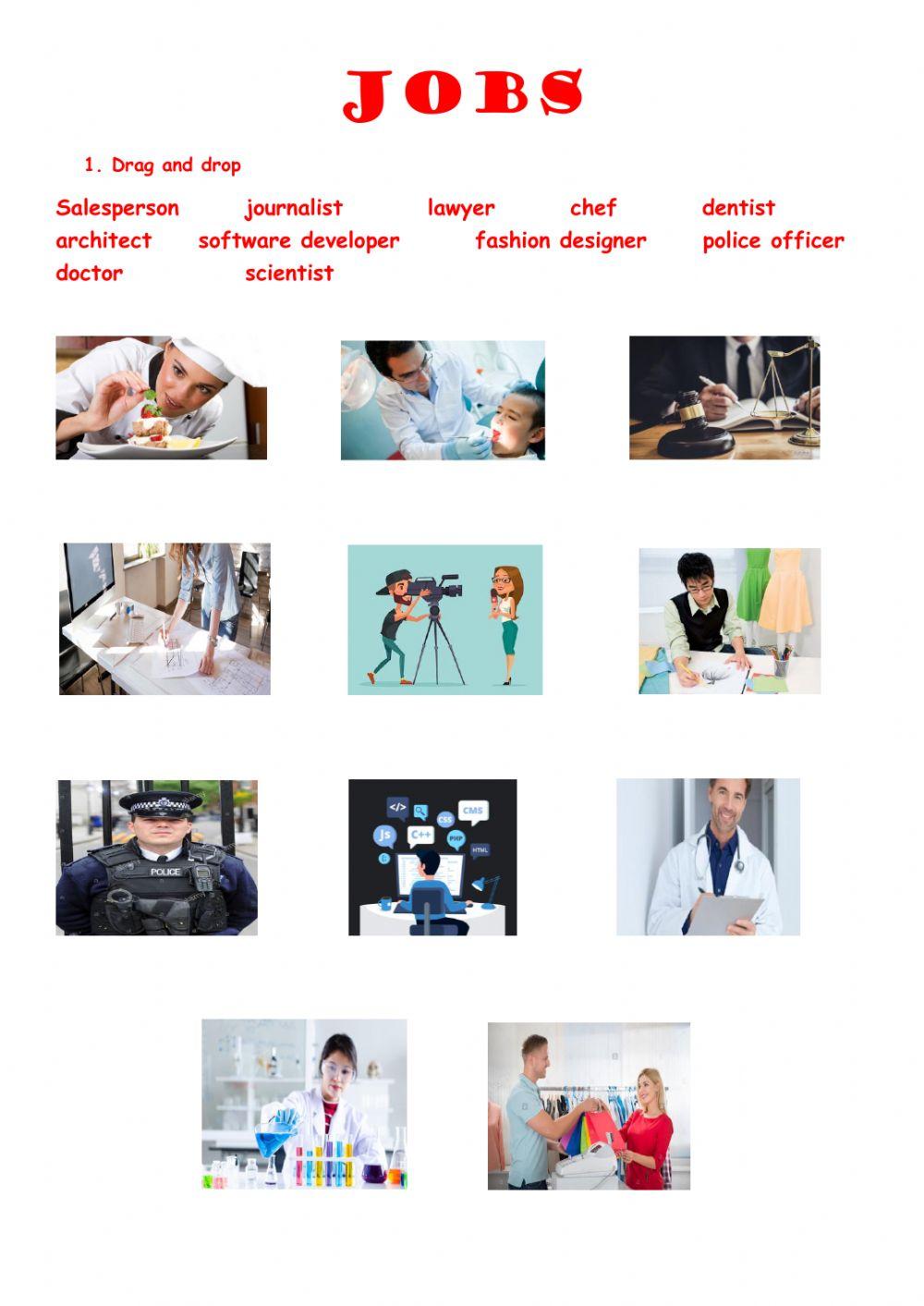 Jobs online exercise for 2° INT | Live Worksheets