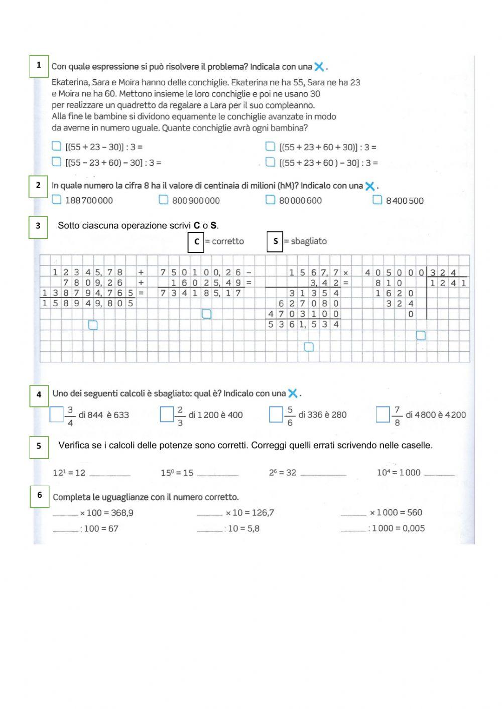 Prova finale interactive worksheet | Live Worksheets