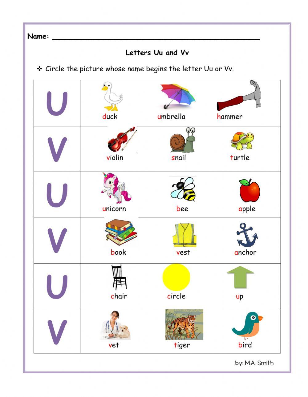 Letters U And V Worksheet Live Worksheets letters-u-and-v-worksheet-live-worksheets