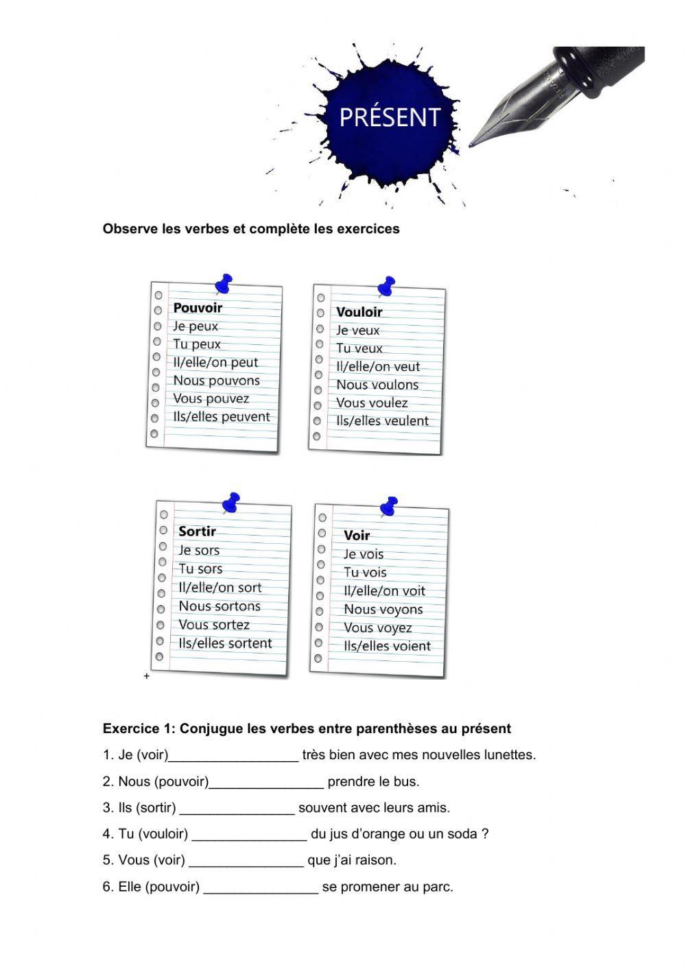 Présent 2748 | Catherine | Live Worksheets
